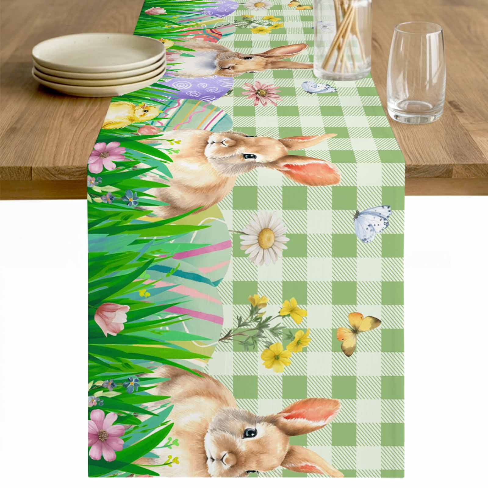 Easter Bunny Table Runner 48 Inches Long Farmhouse Dress Scarves ...