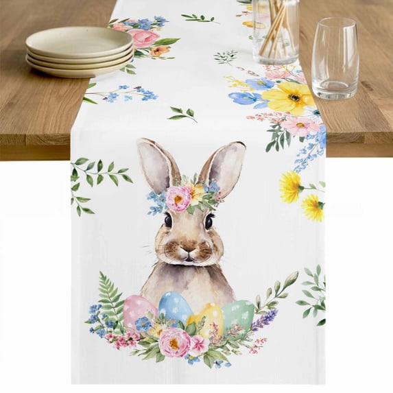 Easter Bunny Table Runner 70 Inches Long Farmhouse Dress Scarves ...