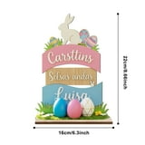 Easter Bunny Table Sign Wooden Table Decor Farmhouse Holiday Sign ...