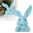 Easter Bunny Tabletop Decor – Flocked Bunny Figurine, Small Spring ...