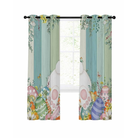 Easter Bunny Tail Blackout Curtains for Bedroom Living Room, Spring ...