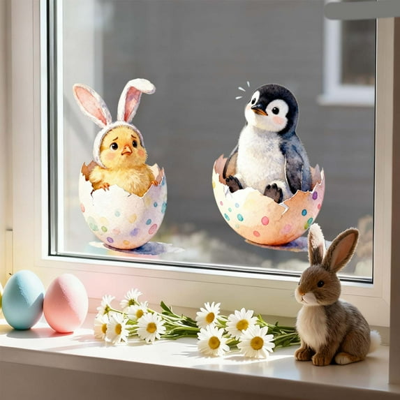 Easter Bunny Toilet Stickers, Wall Decals for Living Room Bedroom ...