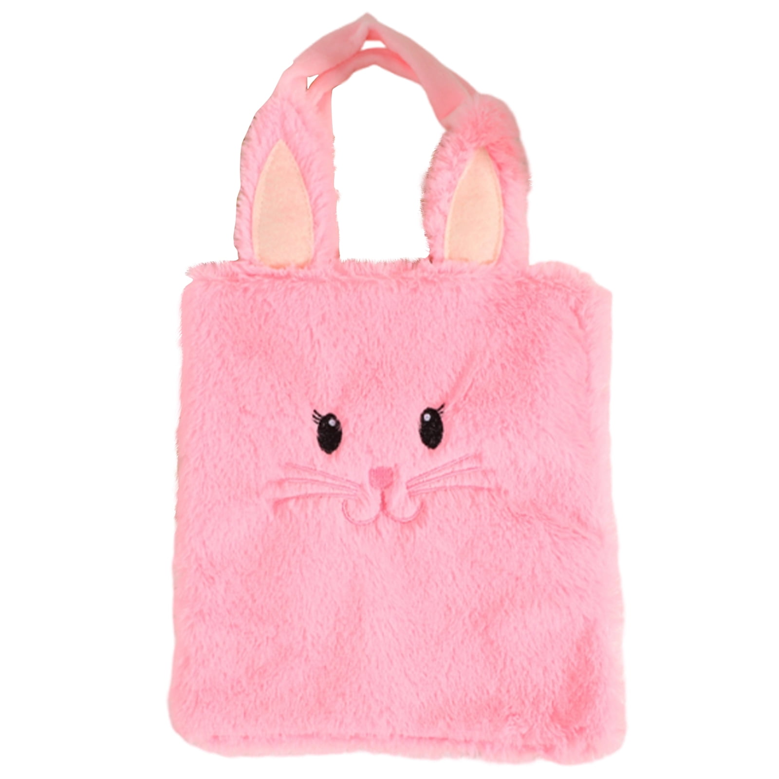 Easter Bunny Tote Bag, Plush Pink Bunny Design With Floppy Ears, For ...