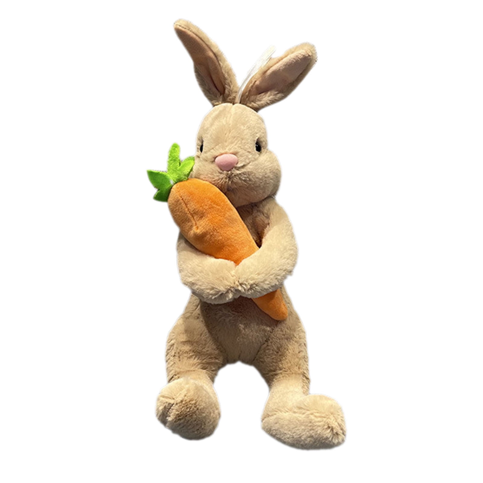 Easter Bunny Toy Soft Stuffed Animal Rabbit Doll Holding Carrot For Kids Birthday Party ...