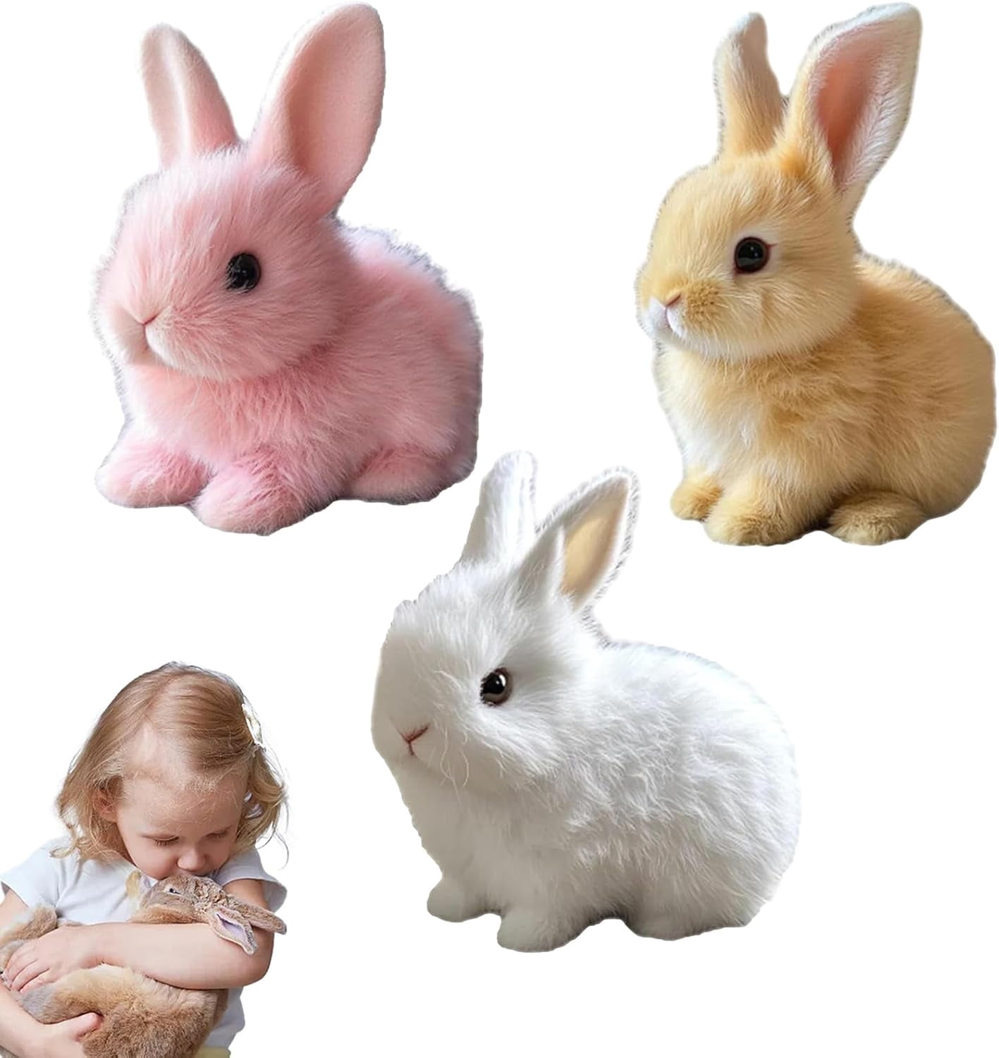 Easter Bunny Toys for Kids Bunby - My Realistic Bunny Toy, Interactive ...