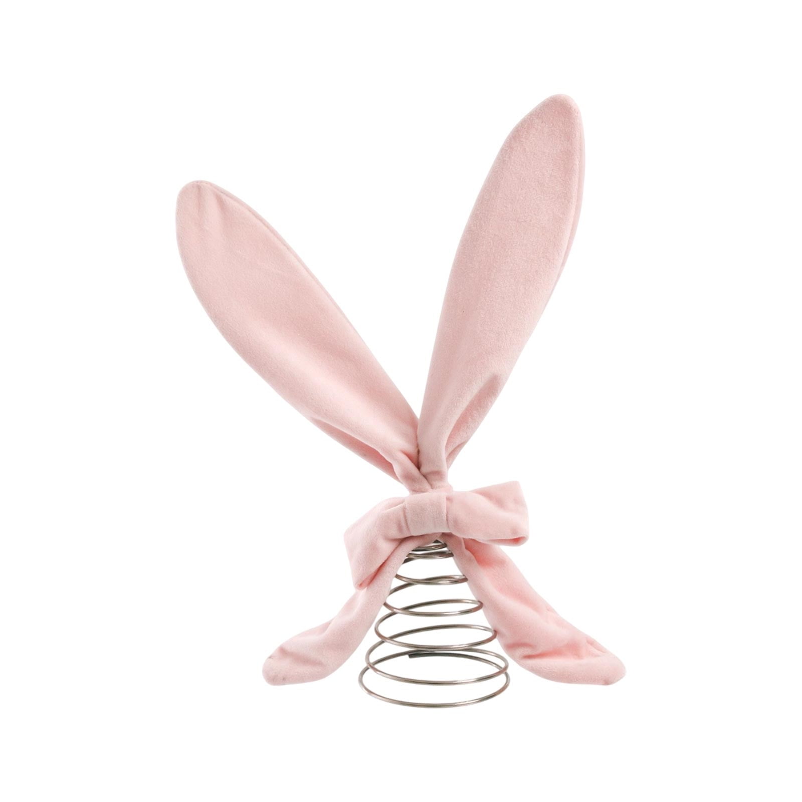 Easter Bunny Tree Topper with Bunny Ears, Pink Cloth Christmas Tree ...