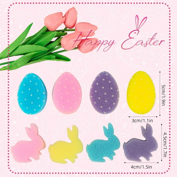 Easter Bunny Tulip Flower Arrangement Set With Vase 15 Bunnies 30 Eggs ...