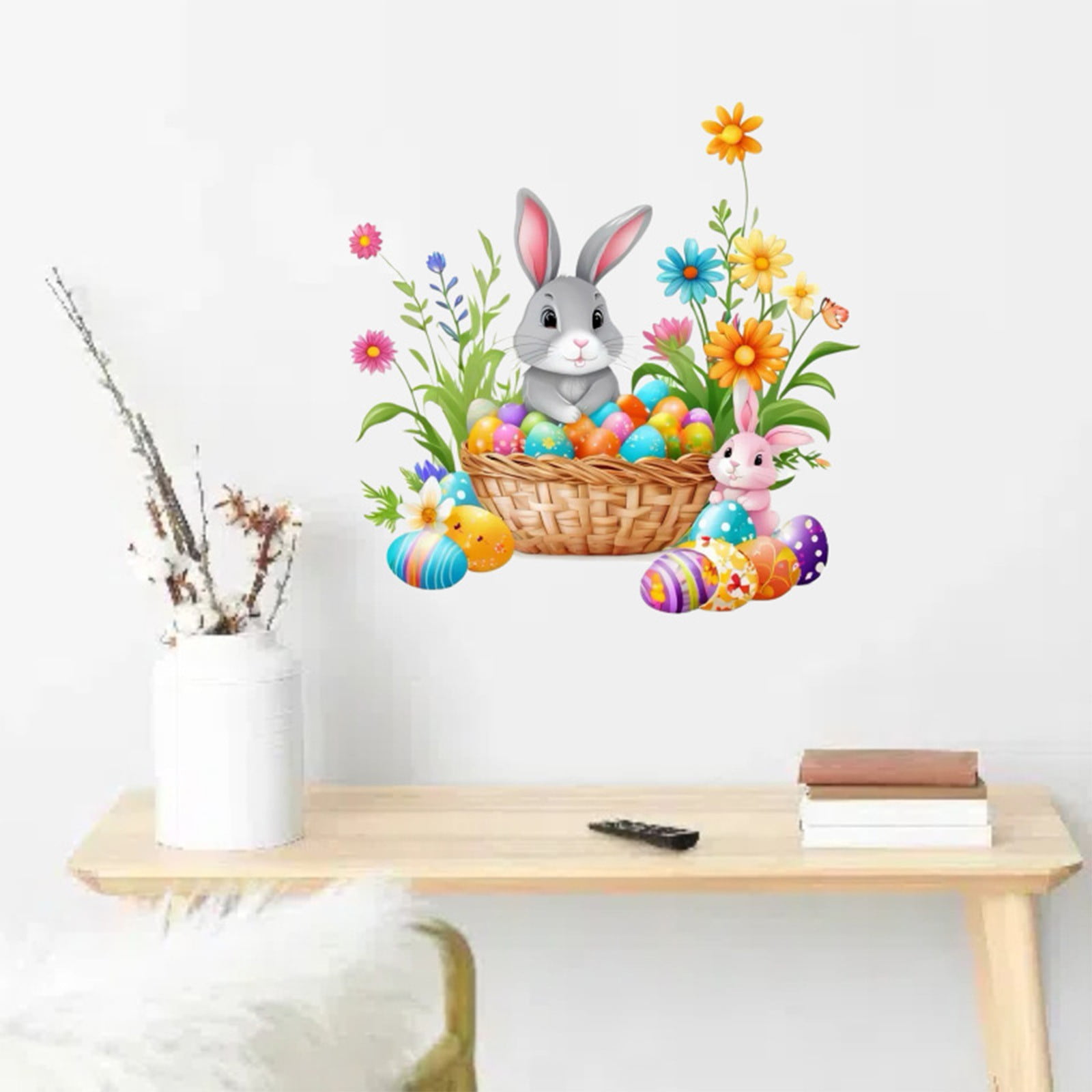 Easter Bunny Window Clings Spring Decorations Window Clings Reusable ...