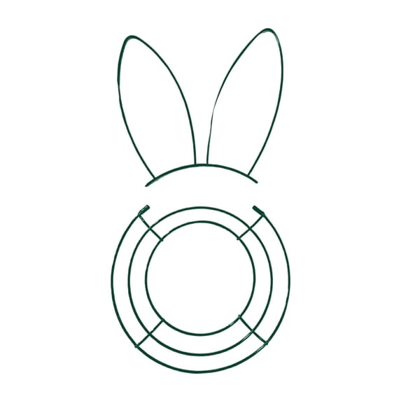 Easter Bunny Wire Wreath Form 16.54x9.06 Inch Garden Bunny Shaped Frame ...