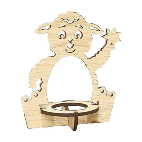 Easter Bunny Wooden Egg Holder Festive Home Unique Spring Centerpiece ...