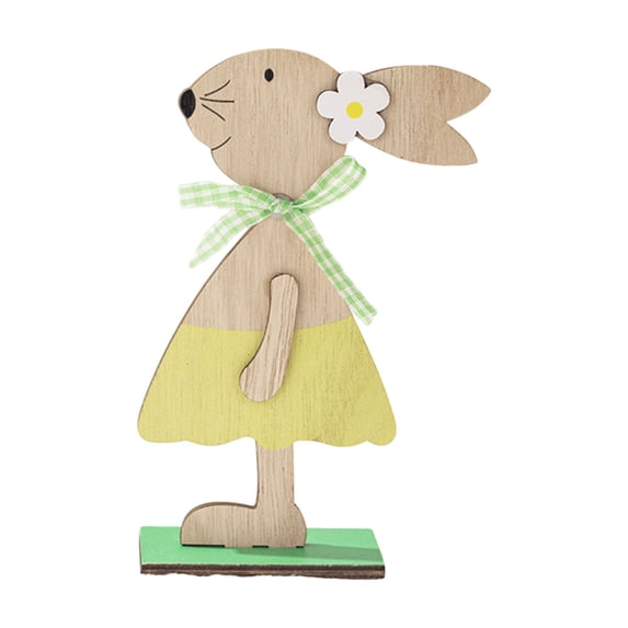 Easter Bunny Wooden Ornaments Decoration Home European And Crafts ...