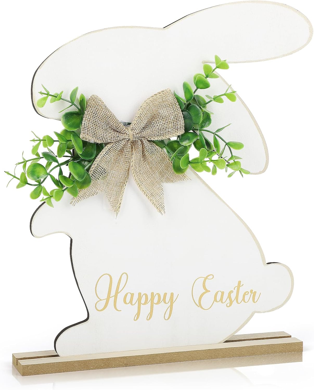Easter Bunny Wooden Sign, wood farmhouse vintage retro style, white ...