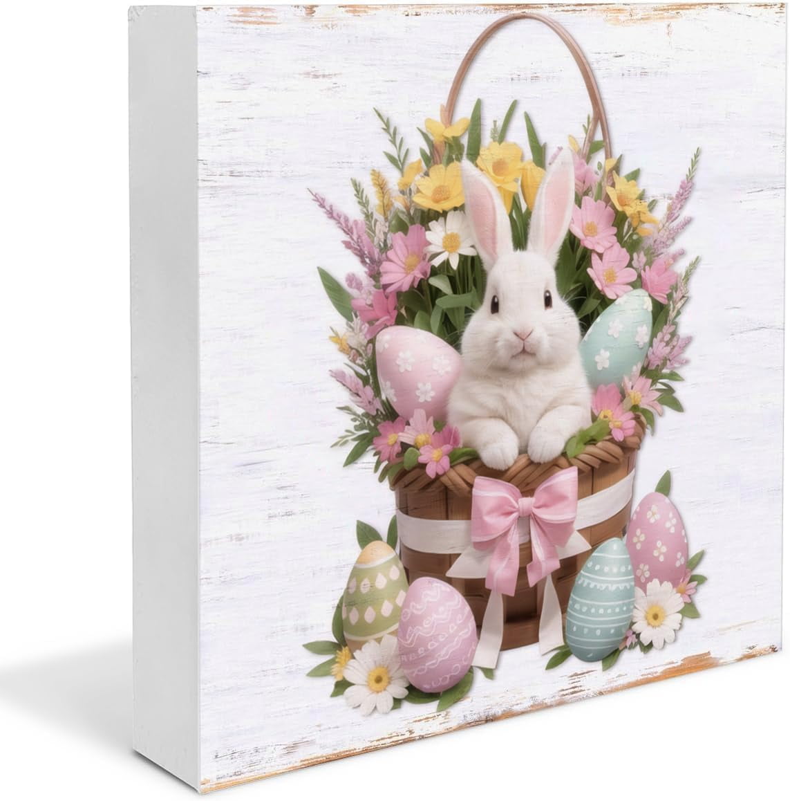 Easter Bunny Wooden Signs Easter Decorations Easter Farmhouse Rabbit ...