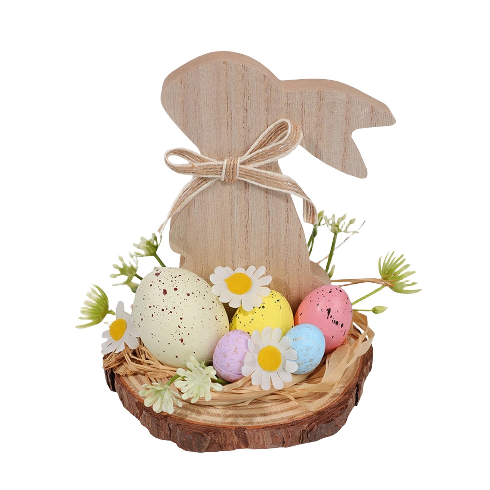 Easter Bunny Wooden Tabletop Decor, Easter Egg Ornaments, Easter ...