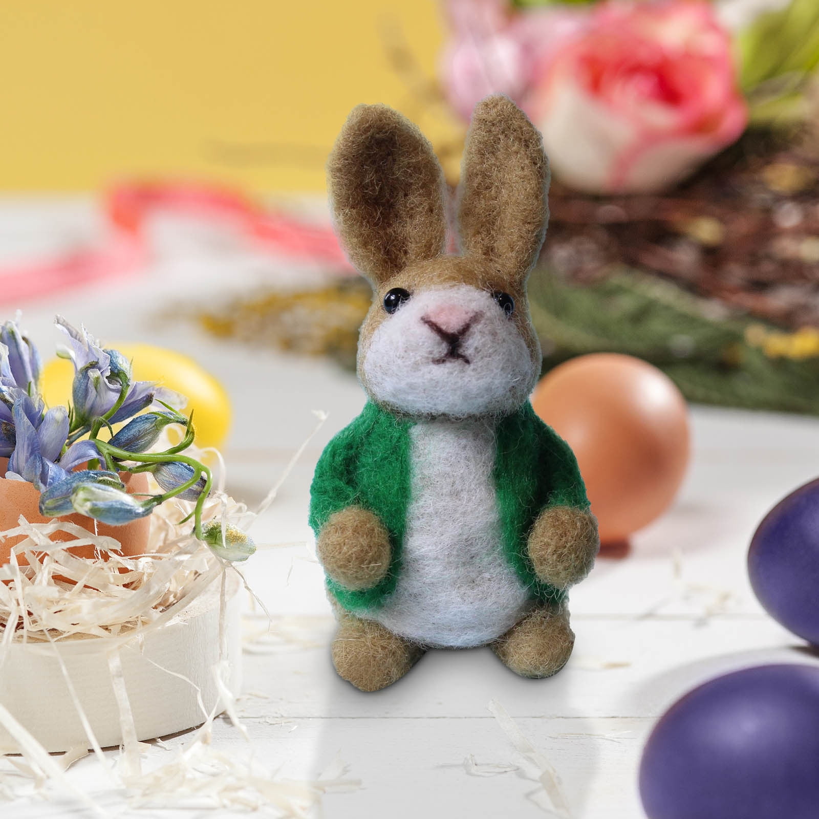 Easter Bunny, Wool Finished Multi-color Bunny Suitable for All Kinds of ...