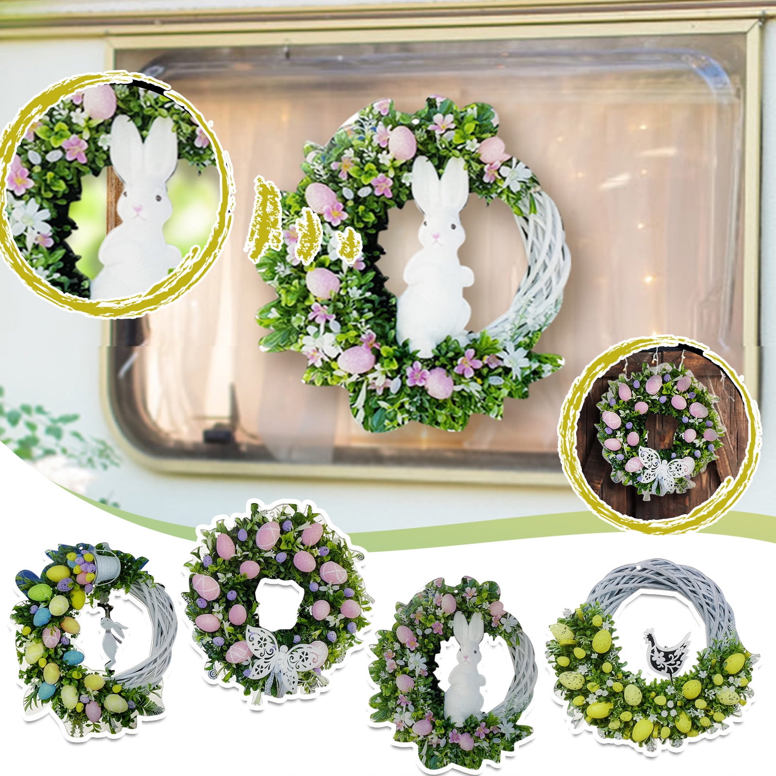 Easter Bunny Wreath, Easter Wreaths For Front Door, Easter Wreath ...