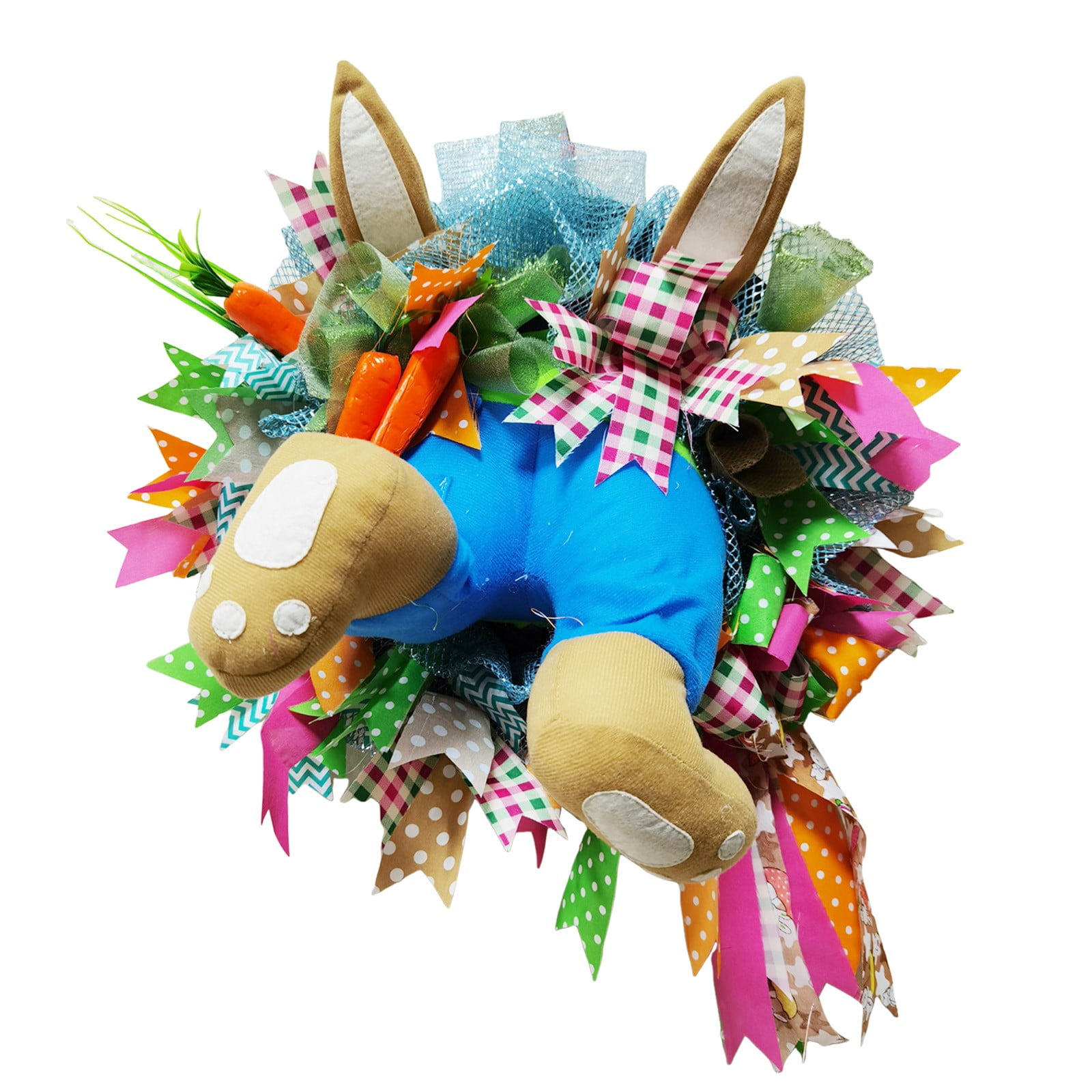 Easter Bunny Wreath For Front Door Cute Rabbit Garland Wreaths Rustic ...