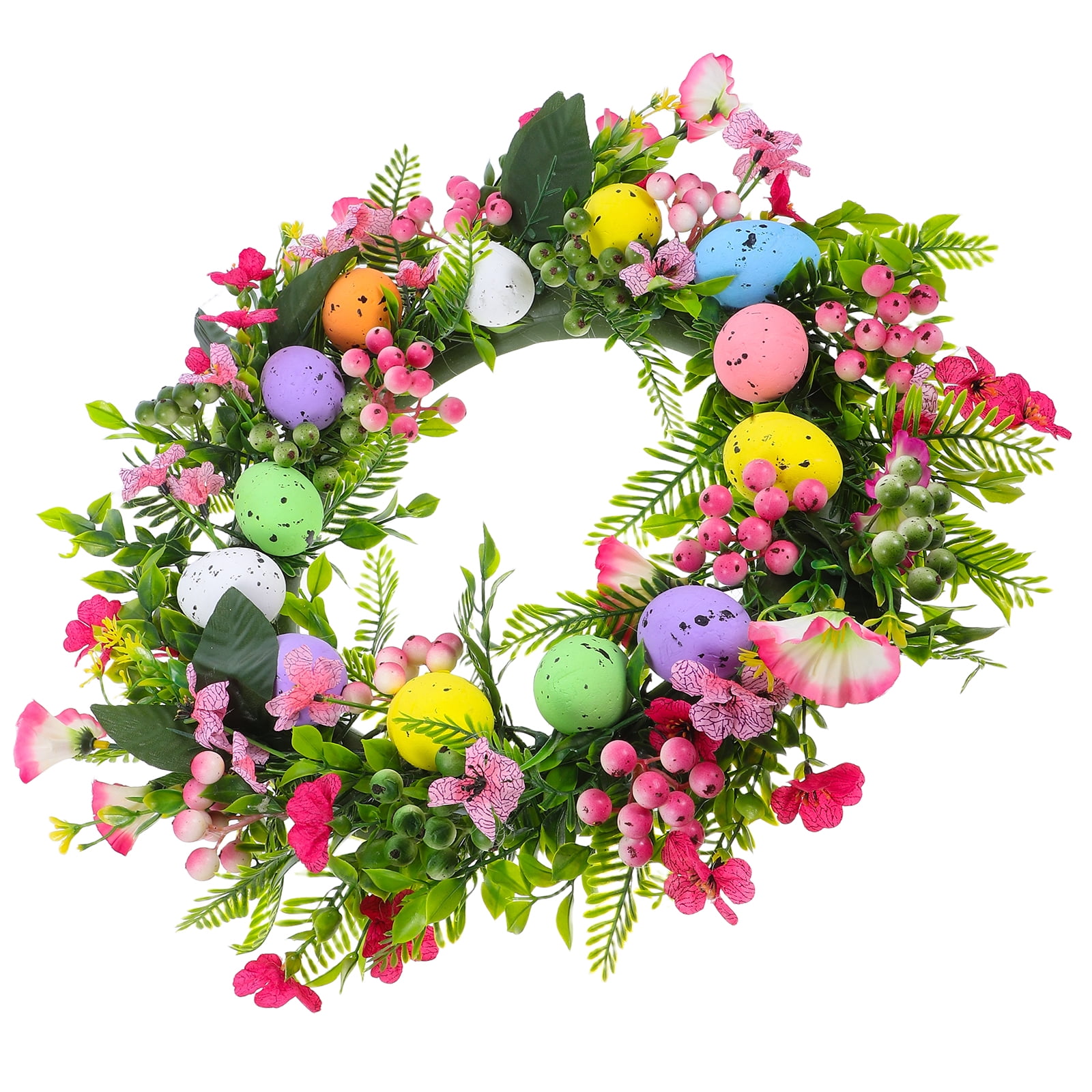 Easter Bunny Wreath Lambs Ear Garland Rabbit Decor Artificial Egg ...