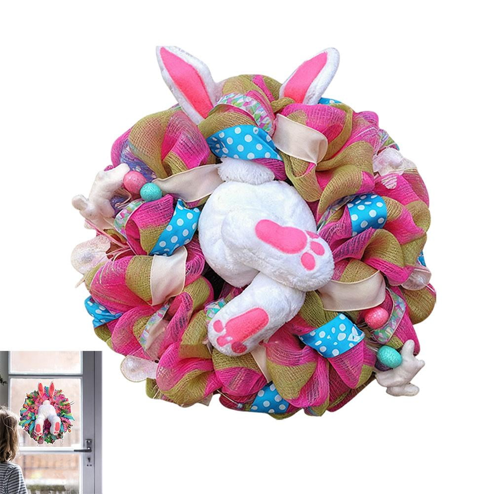Easter Bunny Wreaths For Front 2026 New Handmade Easter Rabbit Bunny ...