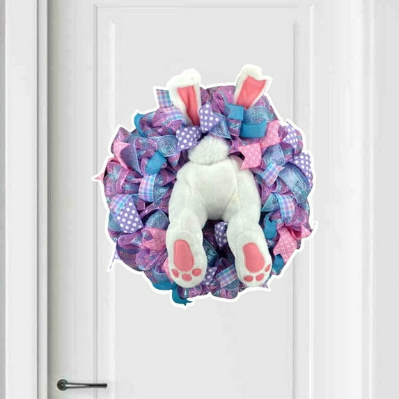 Easter Bunny Wreaths for Front Door, 2026 New Bunny Door Ornament ...