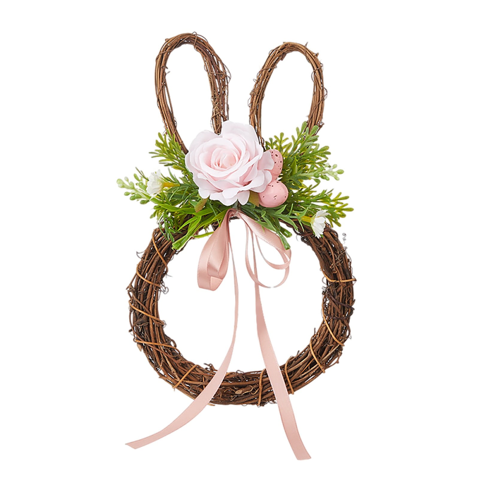 Easter Bunny Wreaths for Front Door Easter Rabbit Wreath Decoration ...