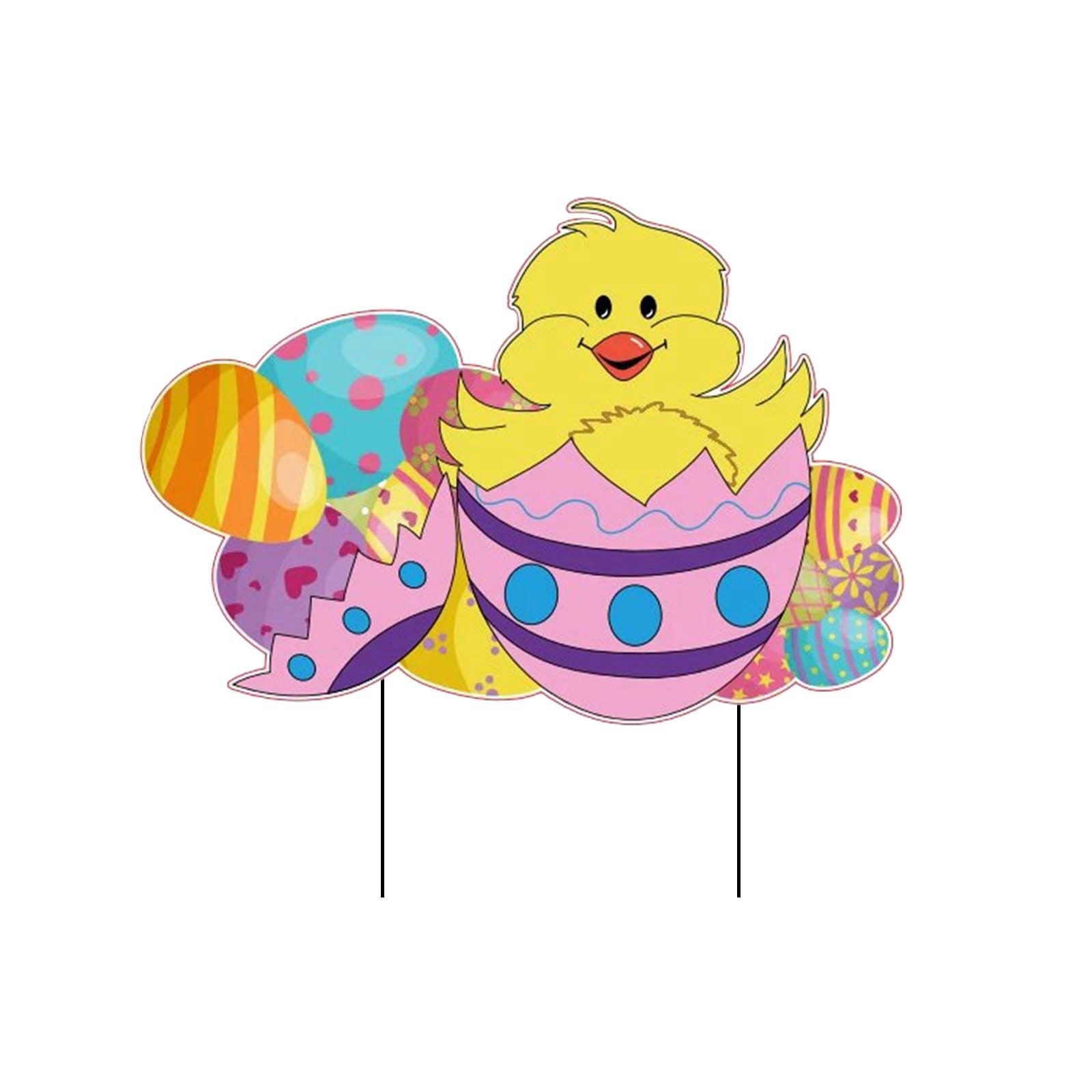 Easter Bunny Yard Signs Easter Yard Decorations Rabbit Yard Stakes ...