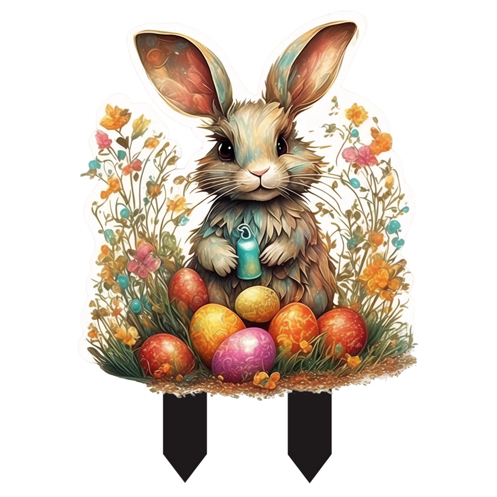 Easter Bunny Yard Signs Easter Yard Decorations Rabbit Yard Stakes ...