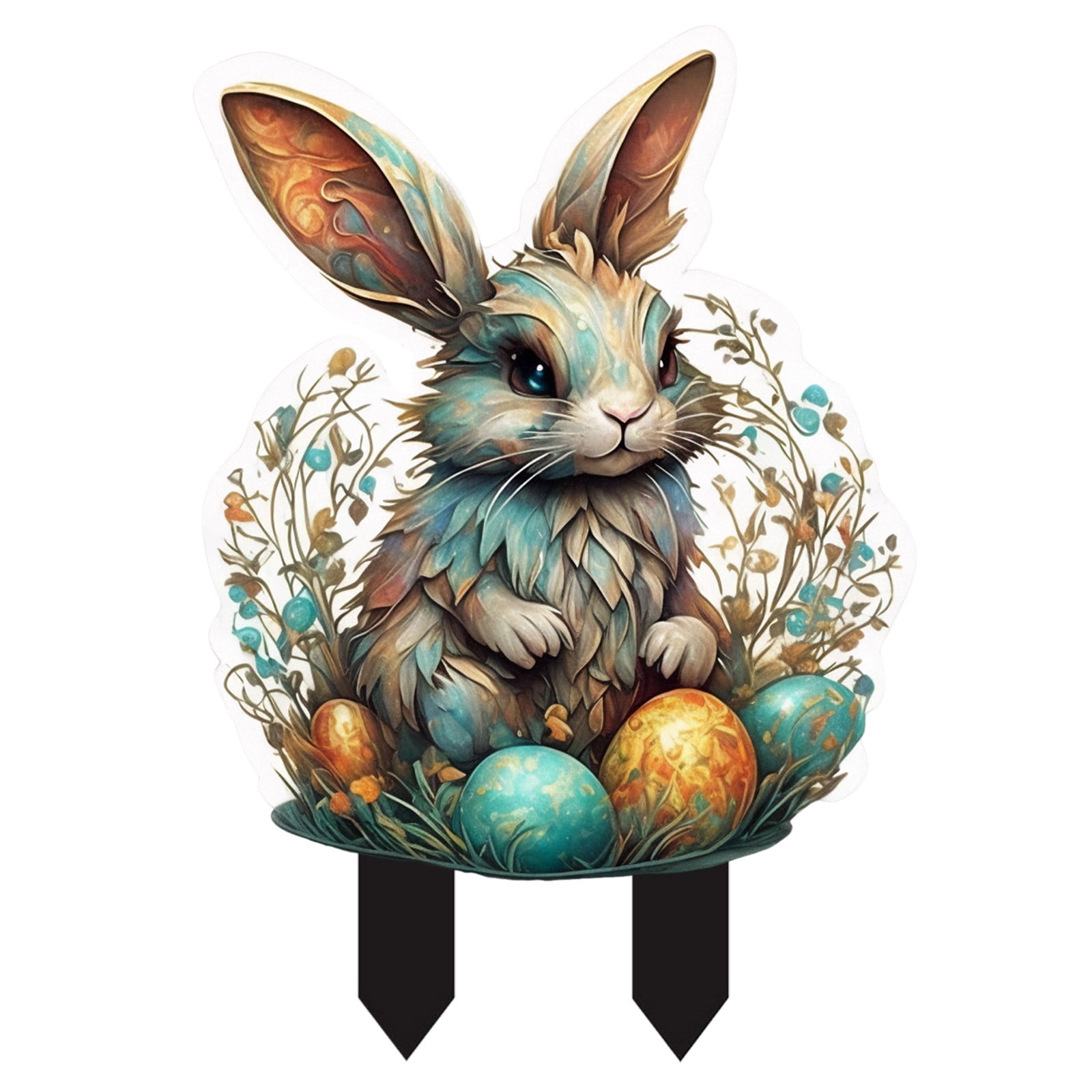 Easter Bunny Yard Signs Easter Yard Decorations Rabbit Yard Stakes ...