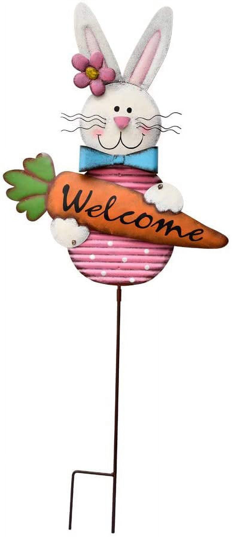 Easter Bunny Yard Stake Decorative Garden Stake Easter Bunny Welcome ...