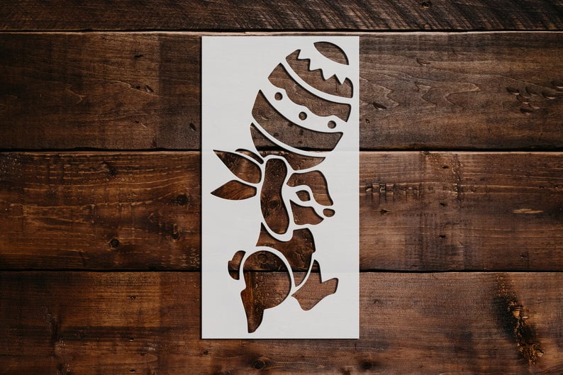 Easter Bunny and Egg Stencil - Art and Wall Stencil (9"x27") - Walmart.com