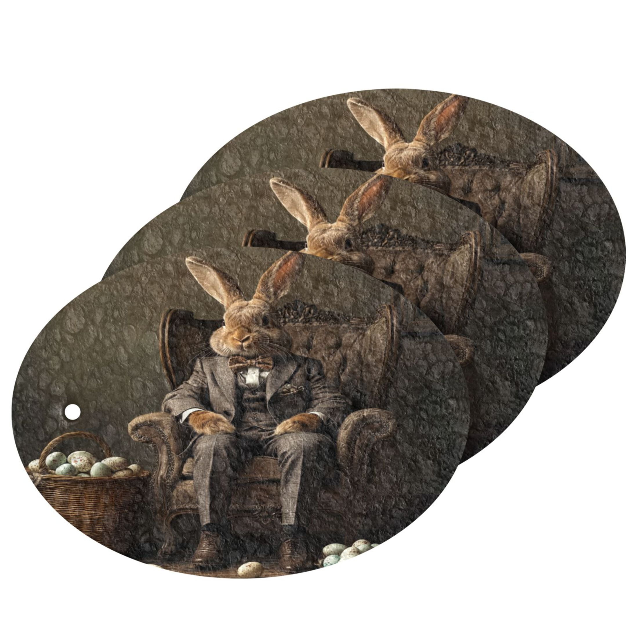 Easter Bunny in A Suit 3 Pack Dish Sponges Bulk Natural Sponges Household Cleaning Sponge Non ...