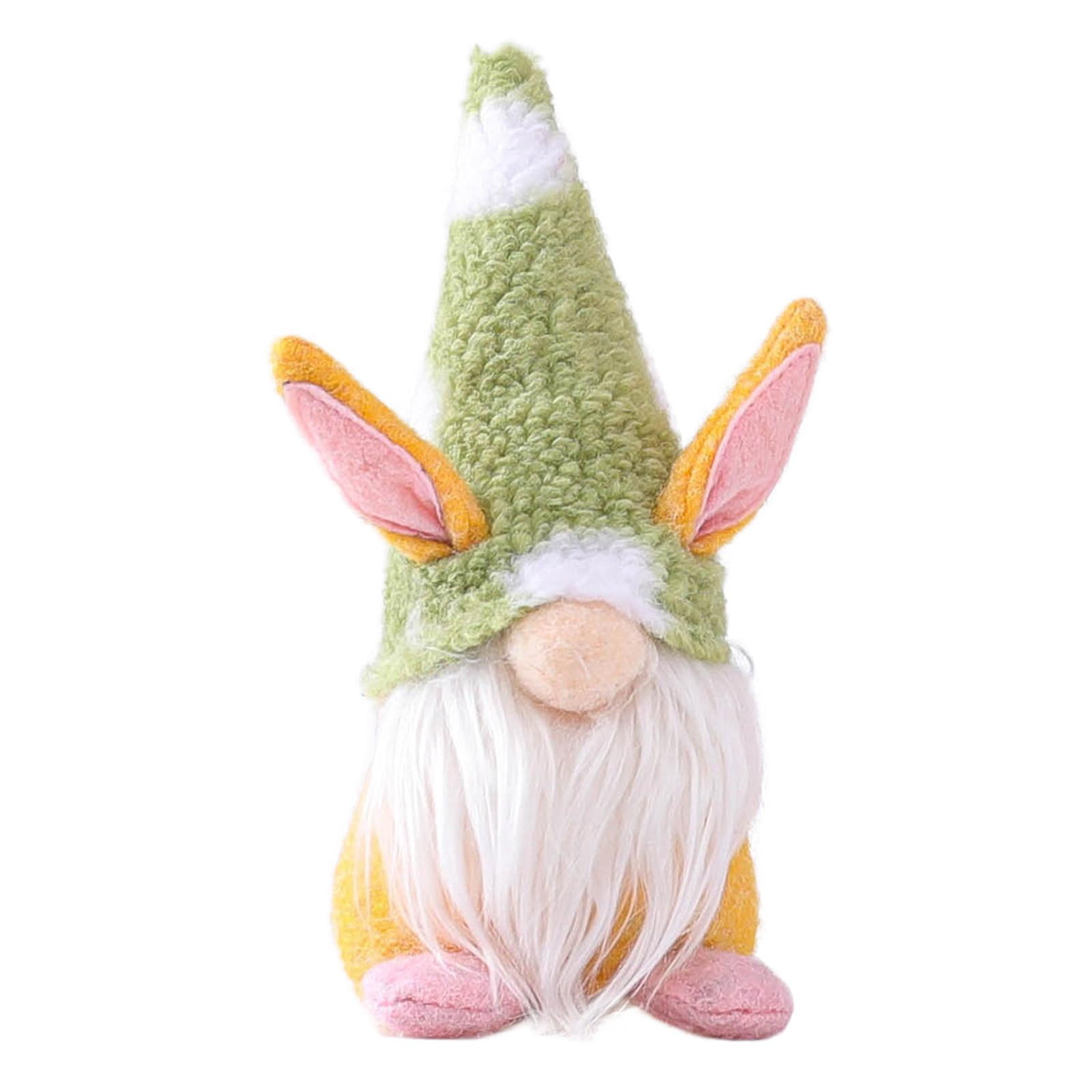 Easter Bunny toy, Standing Plush Bunny Stuffed Animal with Green ...