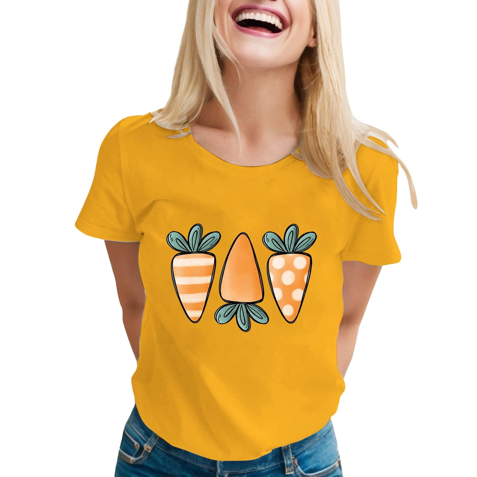 Easter Business Casual Tops for Women God Bunny Egg Printed Mid Sleeve ...