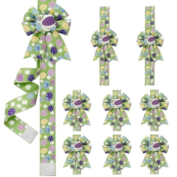 Easter Cabinet Decor Bow Set – 6-Piece Festive Ribbon Bow Decor for ...