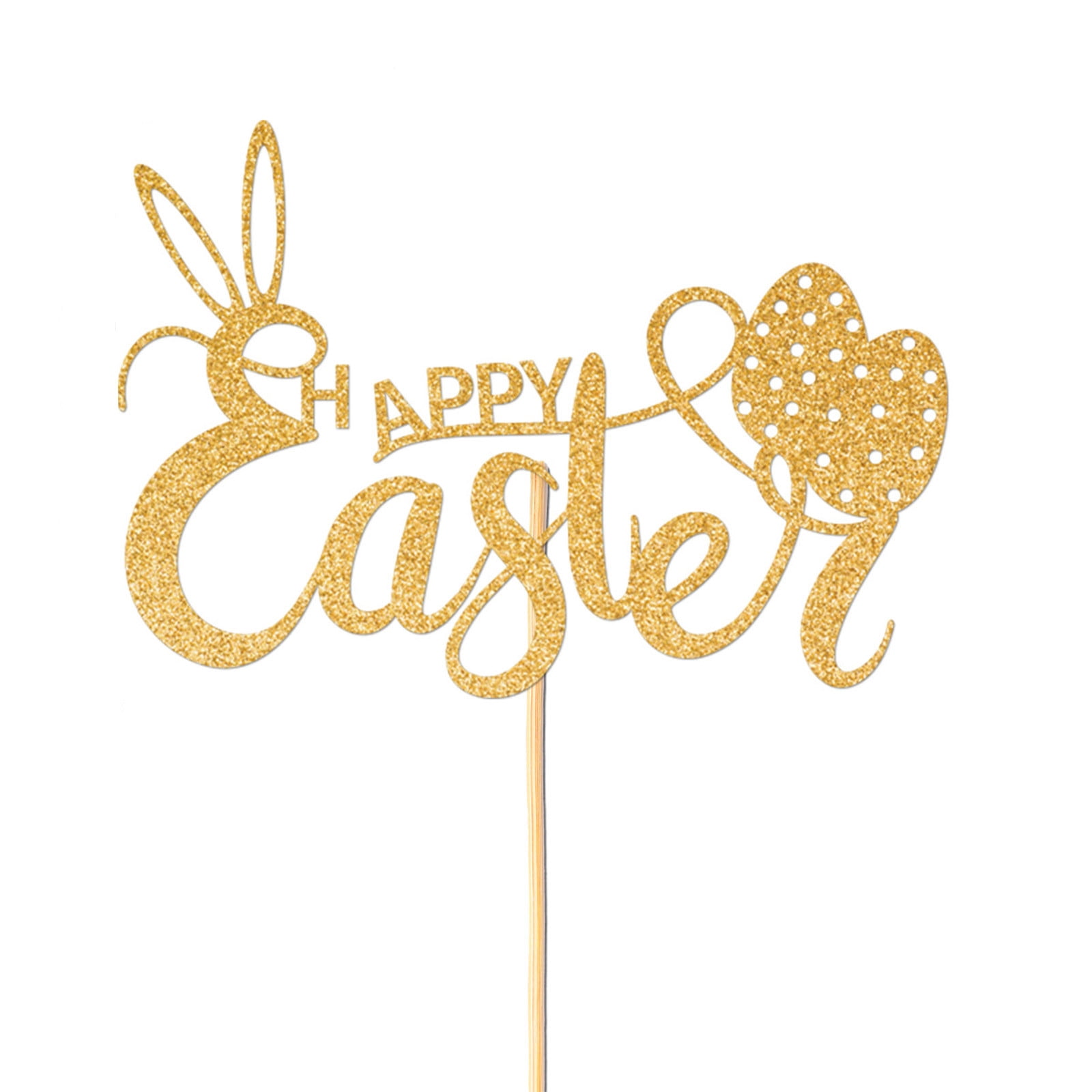 Easter Cake Topper with Gold Alphabet Eggs – Scallion Paper Decoration ...