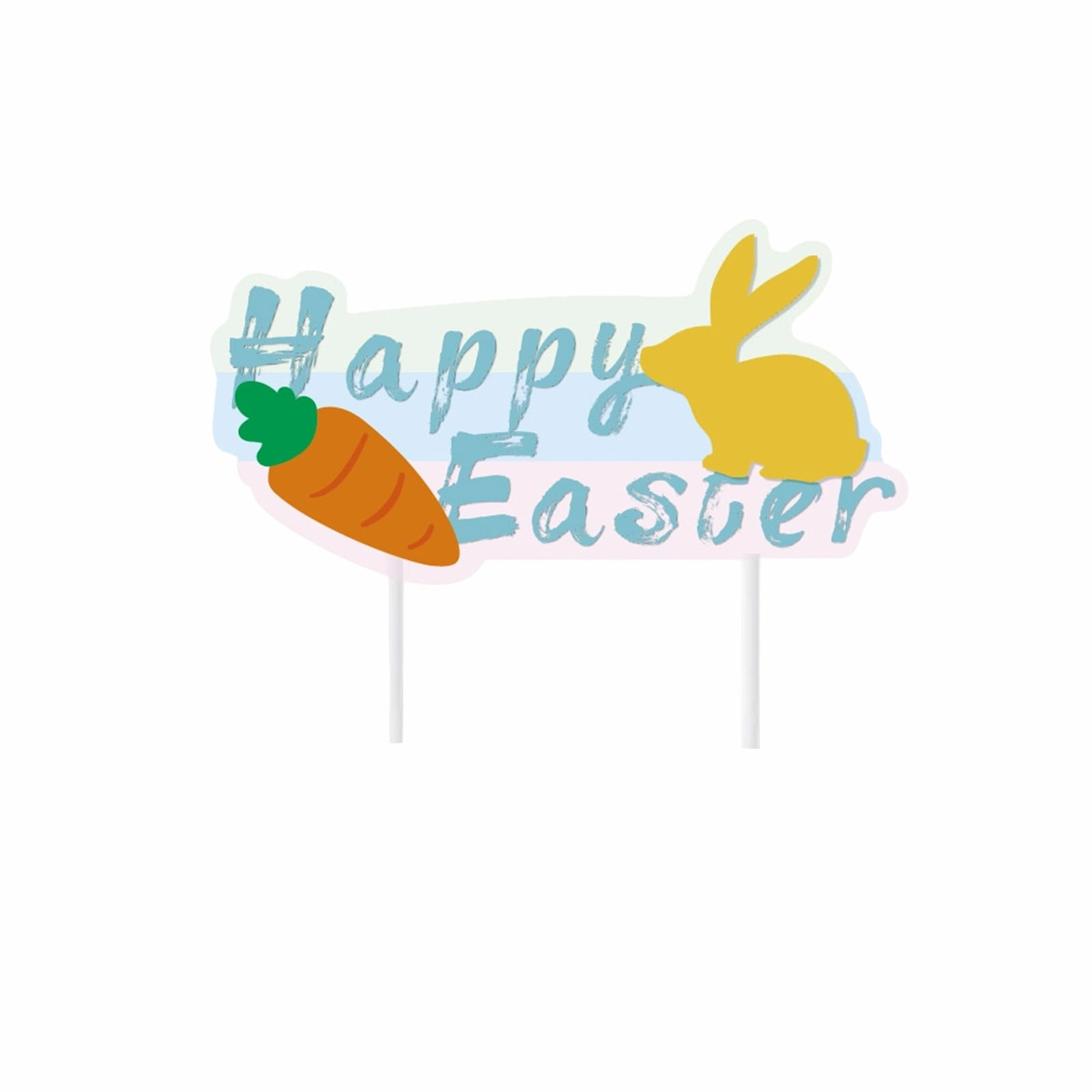 Easter Cake Toppers Decorations, Paper Dessert Table Setup Insert Cards ...