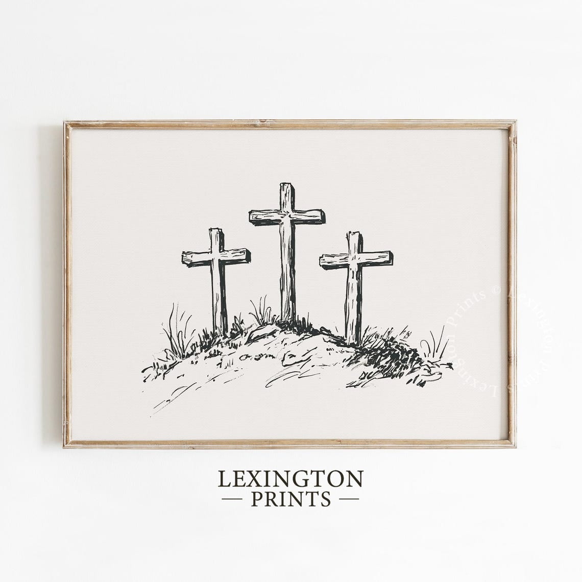 Easter Calvary Cross Print, Easter Wall Art, Minimalist Christian Wall ...