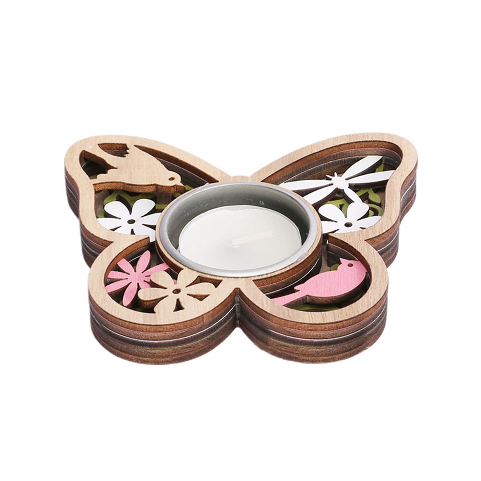 Easter Candle Holder Unique Modern Wooden Flower/Heart/Butterfly Candle ...