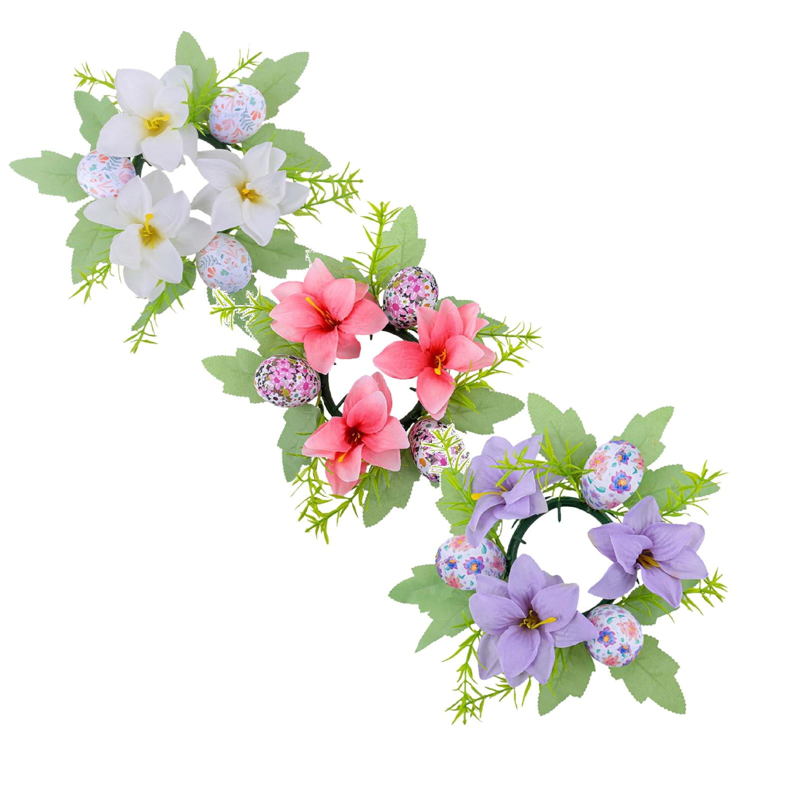 Easter Candle Wreath Rings Easter Egg Candle Rings Wreaths Spring ...