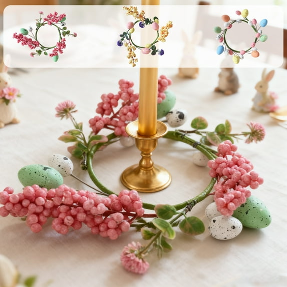 Easter Candlestick Rattan Wreath - Dual-Function Party Garland ...