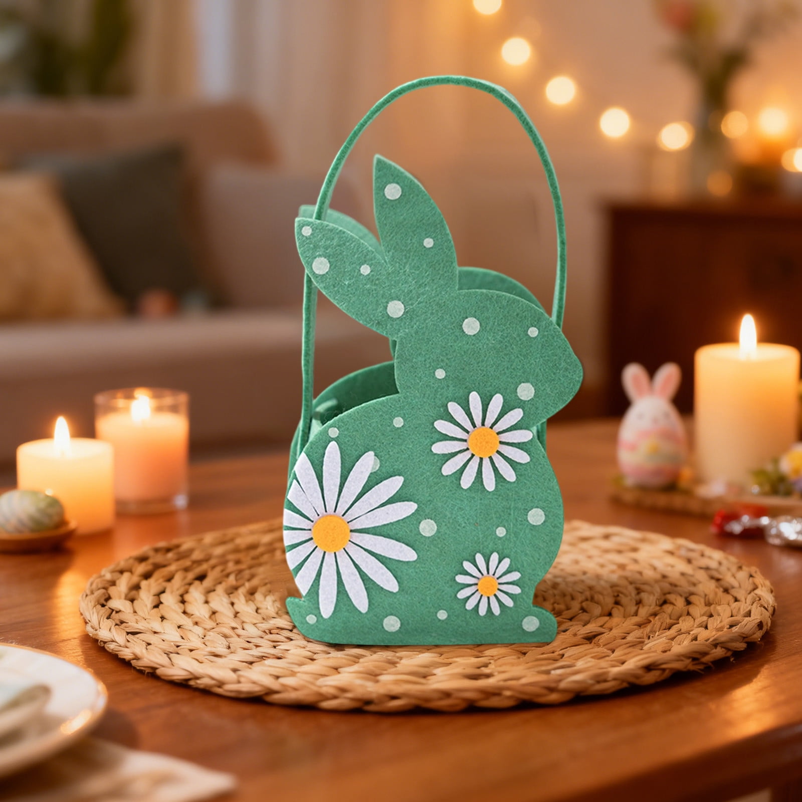 Easter Candy Bag, Egg-Shaped Packaging, Reusable Holiday Egg Holder ...