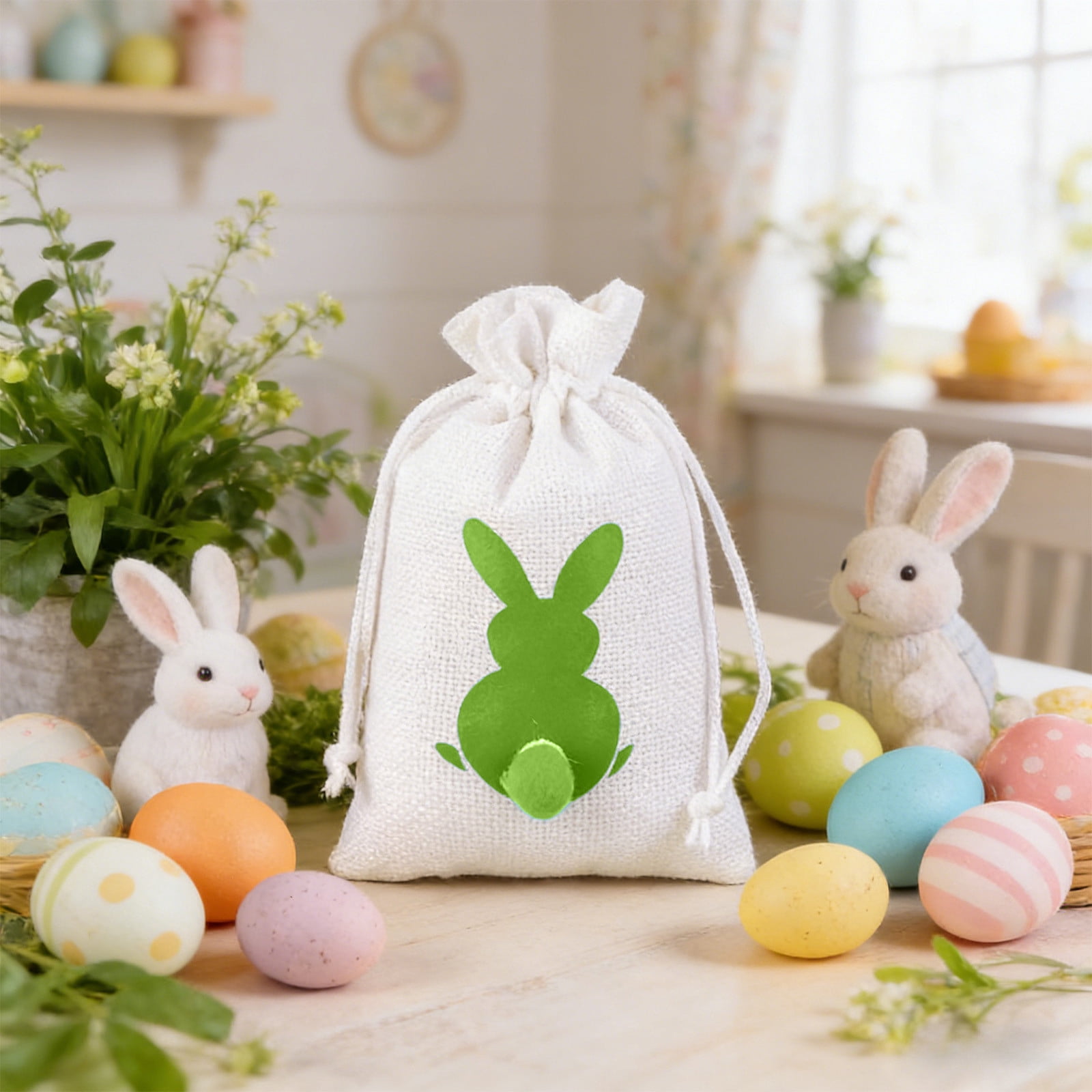 Easter Candy Bag, Reusable Easter Treat Storage Pouch for Candy ...