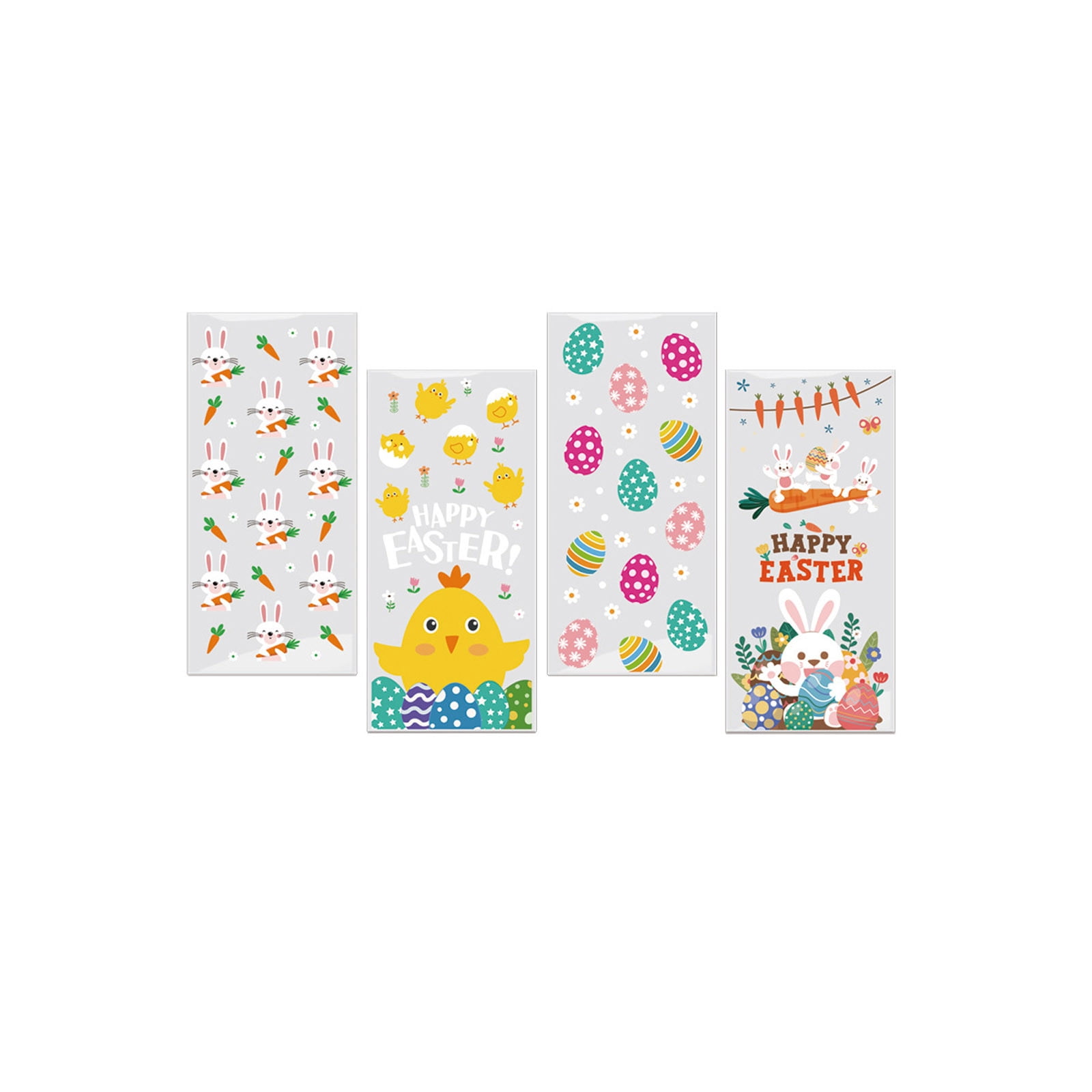 Easter Candy Bags for Party Favors, OPP Plastic Treat Bags with Bunny ...