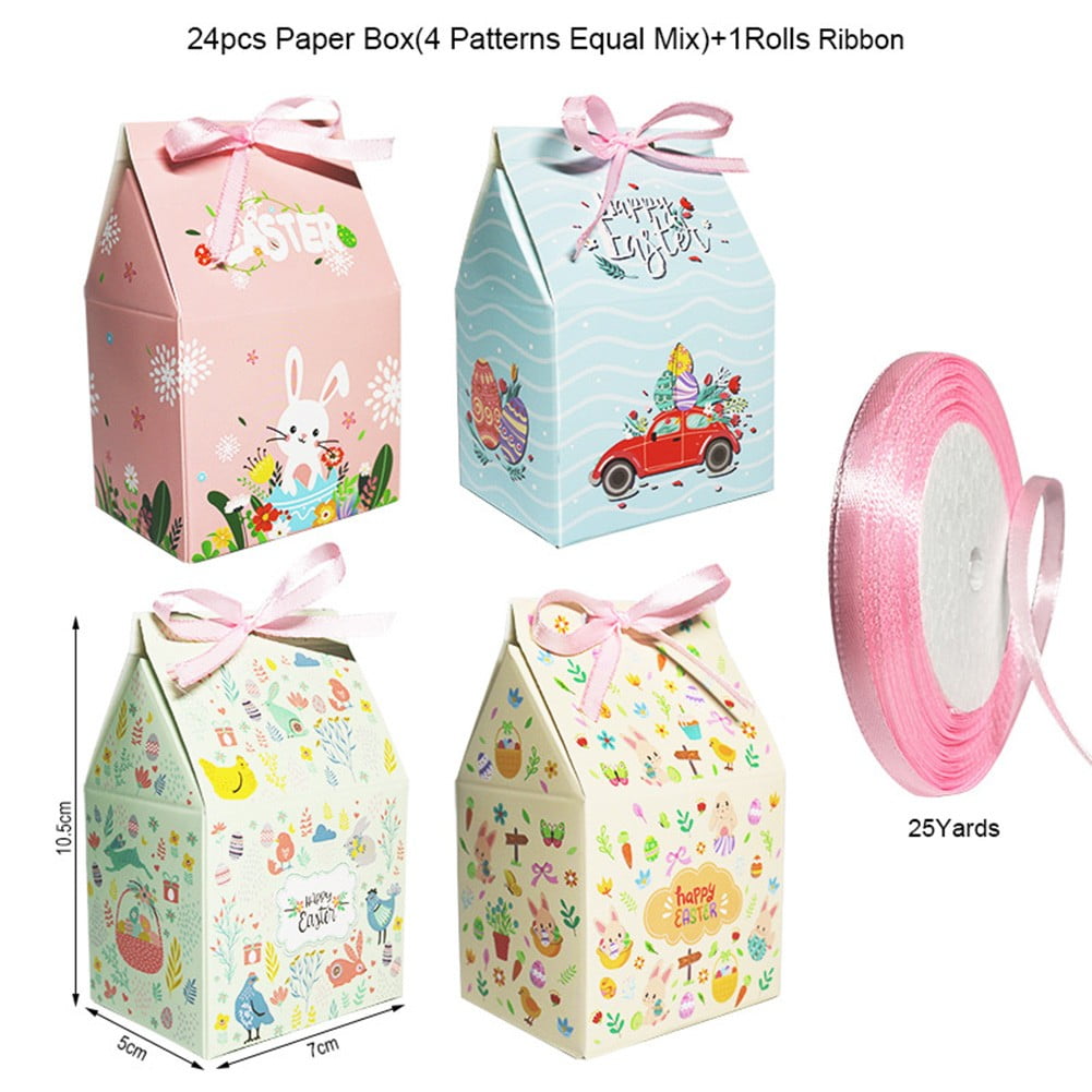 Easter Candy Box Set, Cute Cartoon Small Boxes for Treats, 24PCS ...