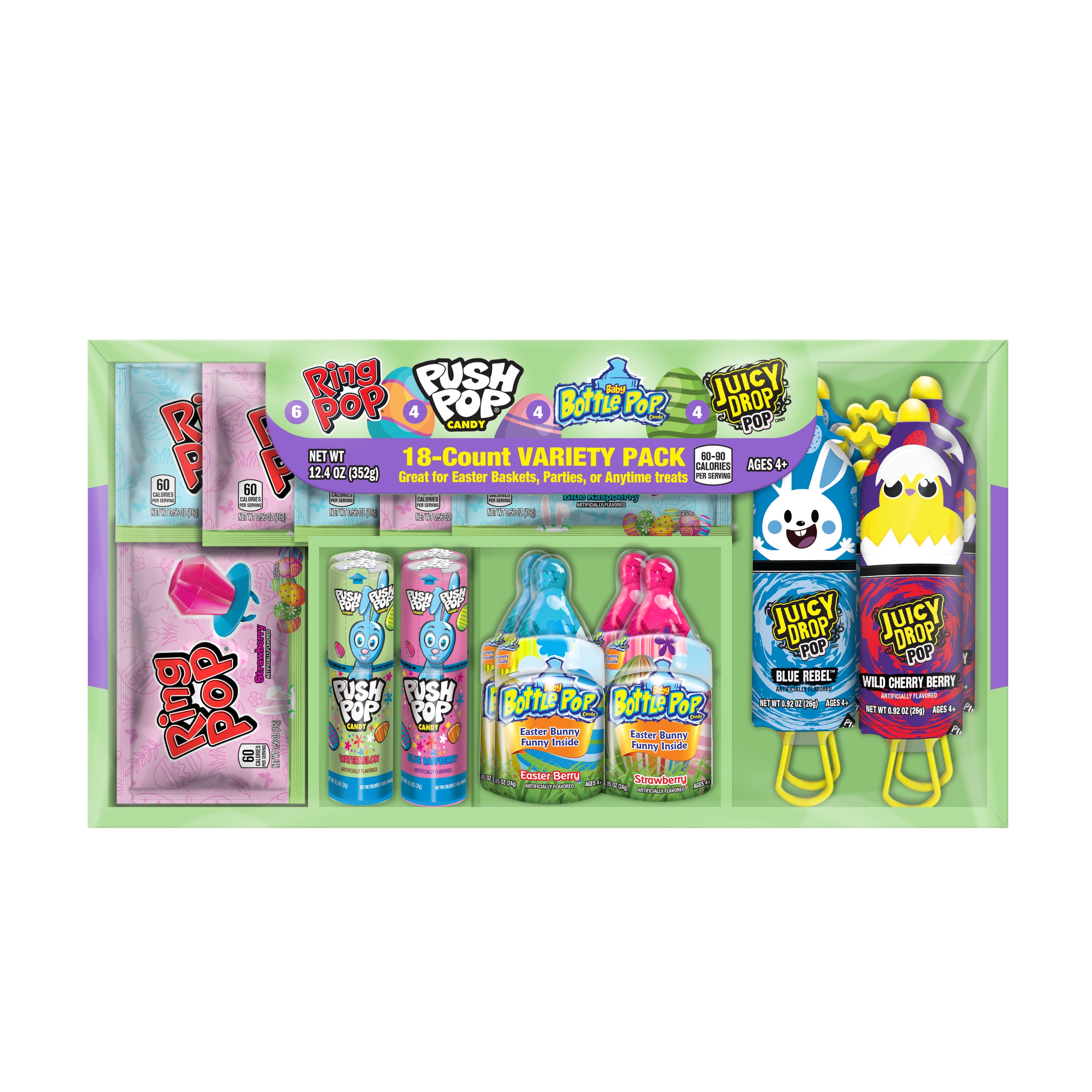 Easter Candy Variety Pack of Ring Pops, Push Pops, Baby Bottle Pop, and ...
