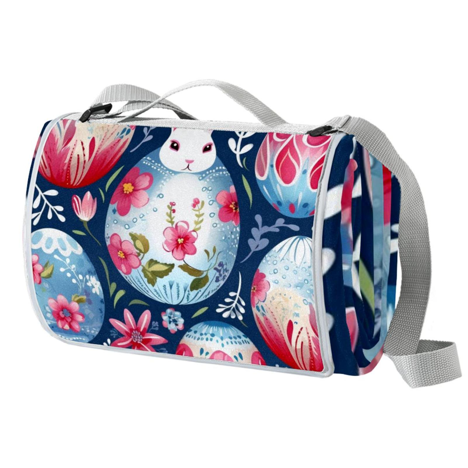 Easter Canvas Outdoor Picnic Blanket - Waterproof Mat for Camping, Beach, Park - Large Size ...