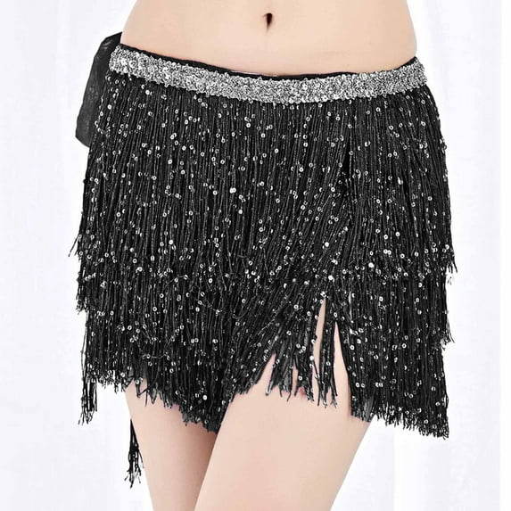 Easter Carnival Bohemian Sequined Fringe Waist Scarf Belly Dance ...