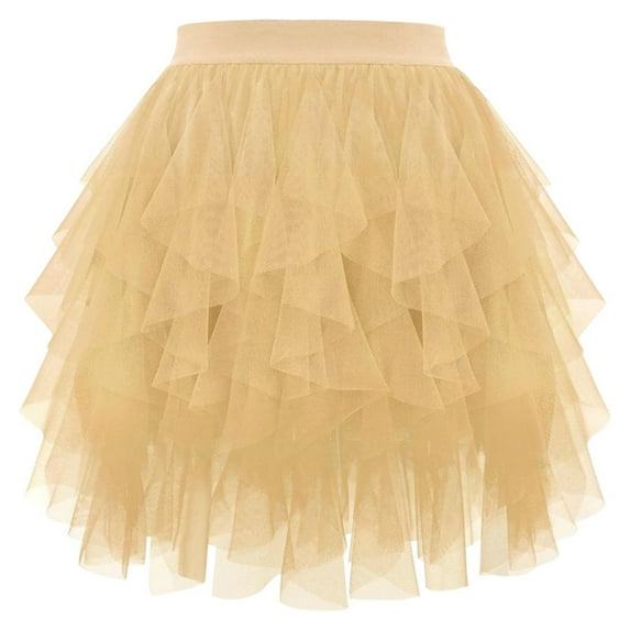 Easter Carnival Elegant Chiffon Layered Skirt With Flowy Puffy Hem And ...