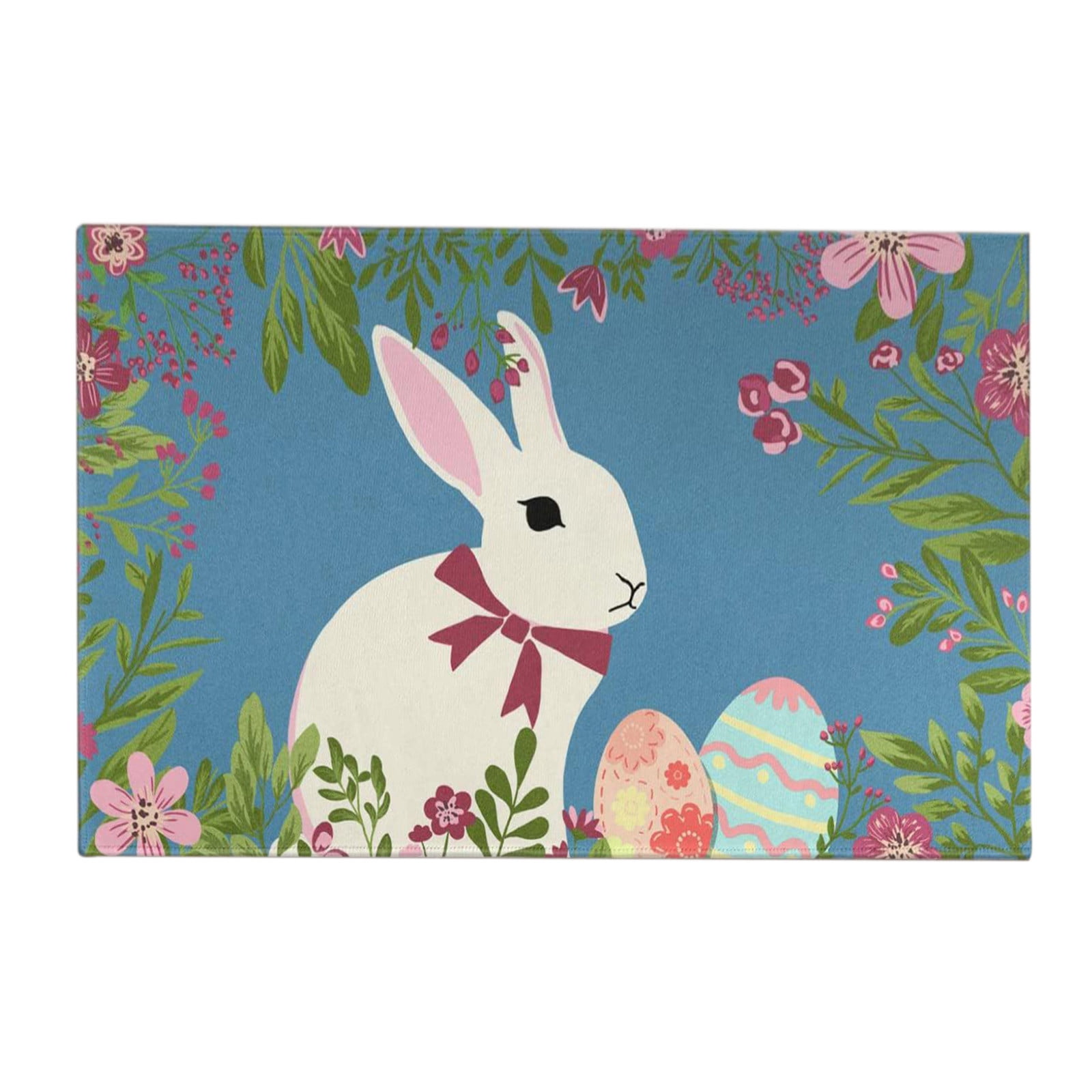 Easter Carpet Three Sizes Faux Wool Entry Door Mat Bathroom Non Slip ...