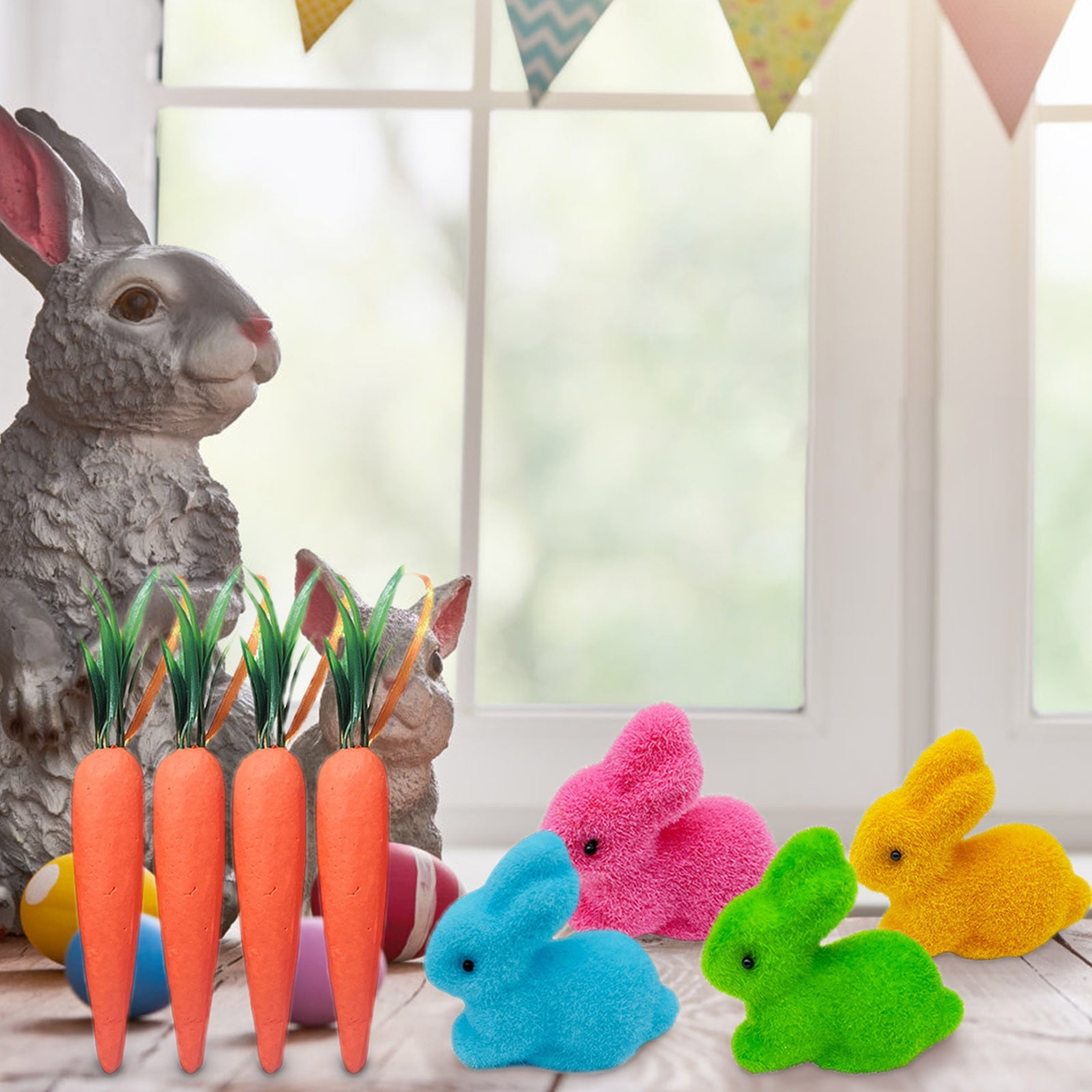 Easter Carrot Ornaments, Rabbit Hanging Decorations, Realistic Foam ...